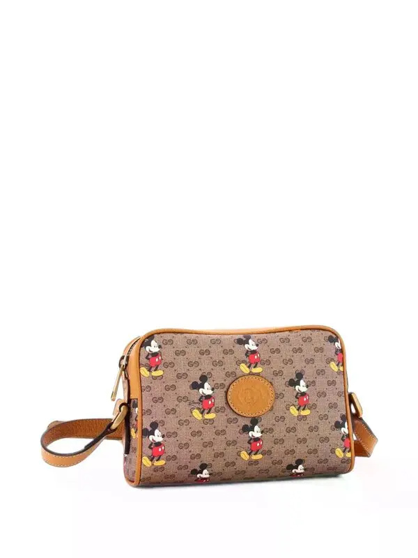 Gucci Disney Mickey Mouse Shoulder Bag Printed Mini Gg Coated Canvas Mini Crossbody Bag
