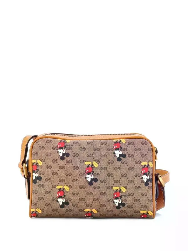 Gucci Disney Mickey Mouse Shoulder Bag Printed Mini Gg Coated Canvas Mini Crossbody Bag