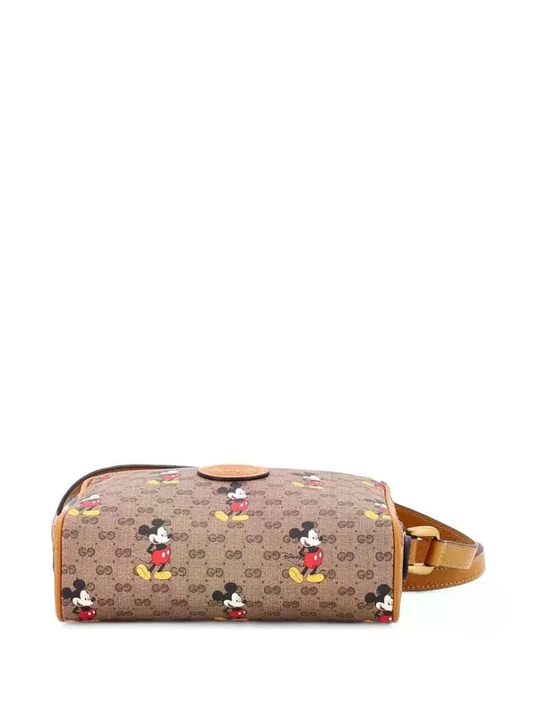 Gucci Disney Mickey Mouse Shoulder Bag Printed Mini Gg Coated Canvas Mini Crossbody Bag
