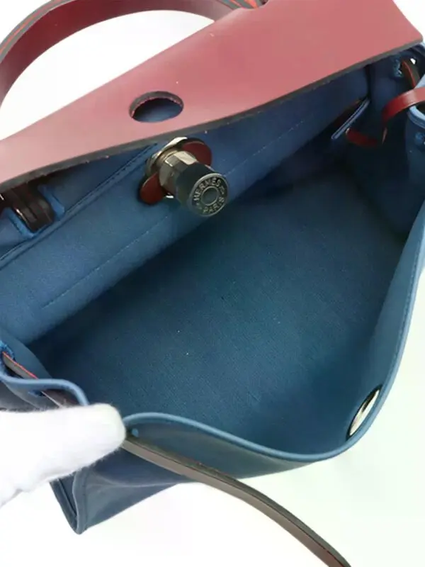 Hermès 2015 Toile Herbag Zip 31 Satchel - Blue