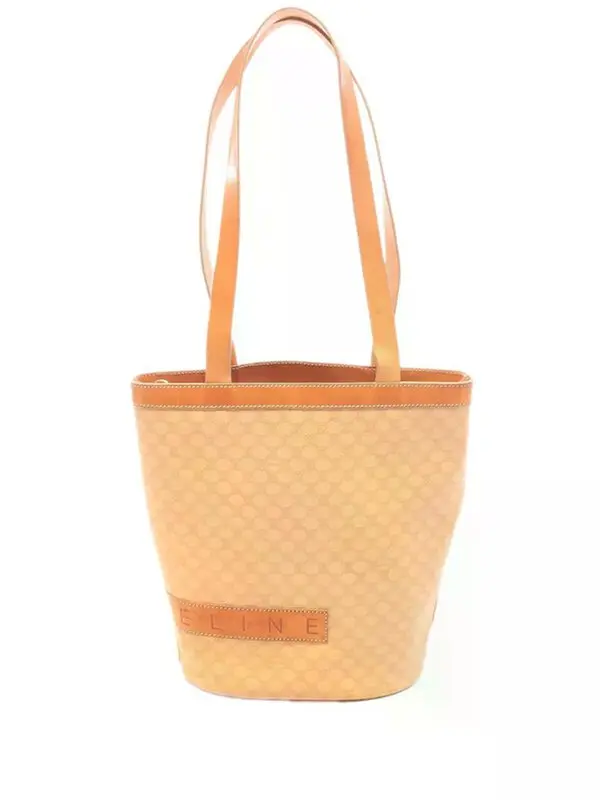 Celine 20th Century Macadam Coated Canvas Tote Bag - Neutrals