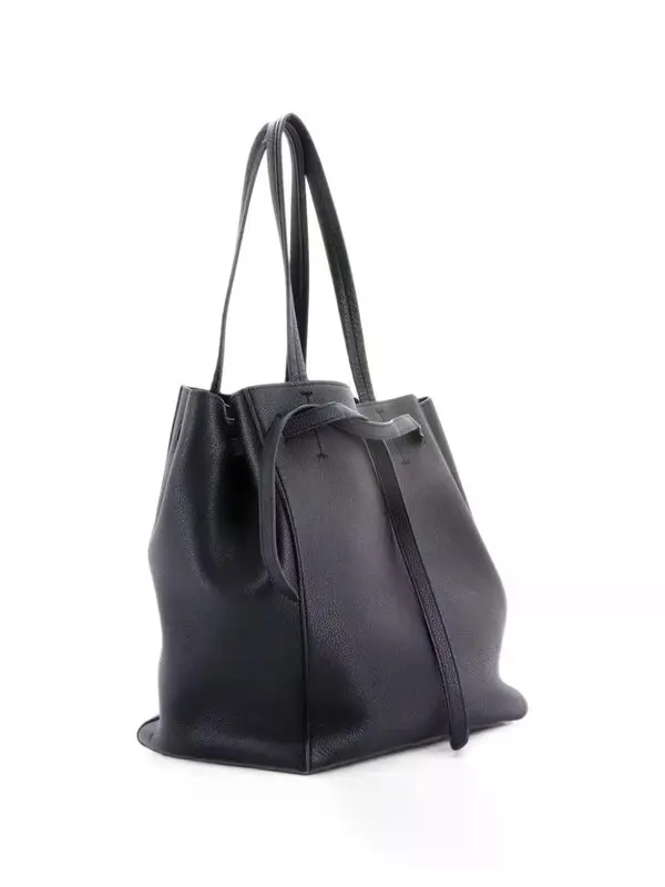 Celine Phantom Tie Cabas Leather Medium Tote Bag - Black