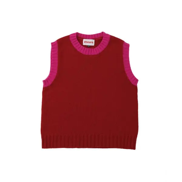 IMAURA Eight To Eight Rhubarb Crew Neck Knitted Vest