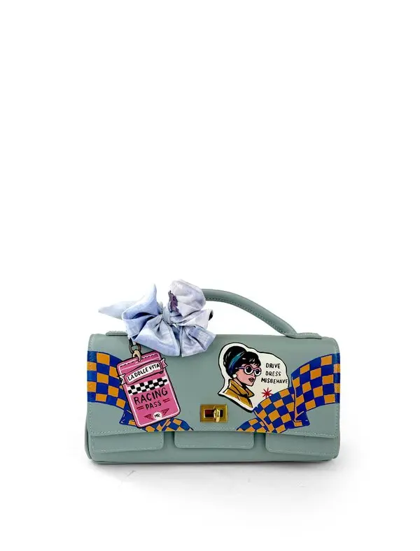MAISON RUBAIYAT La Pochette Hand-painted Leather Clutch & Crossbody Bag