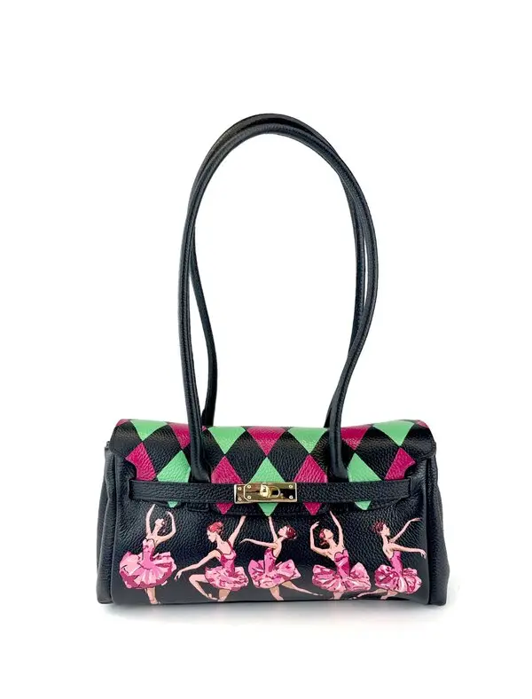 MAISON RUBAIYAT Colette Hand-painted Leather Shoulder Bag – Ballerinas