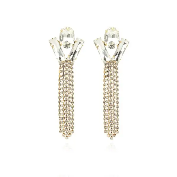 LOTT. GIOIELLI Oval Waterfall Earring Crystal Maudi