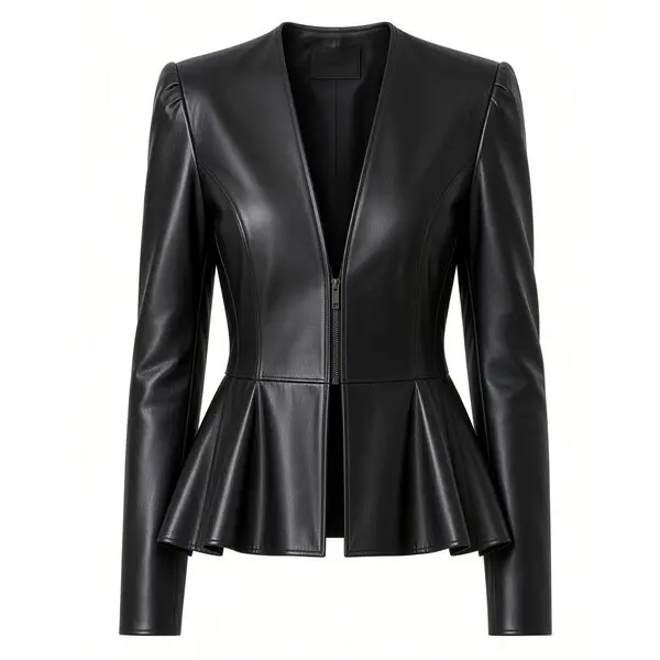 MAXJENNY Tailored Peplum – Leather