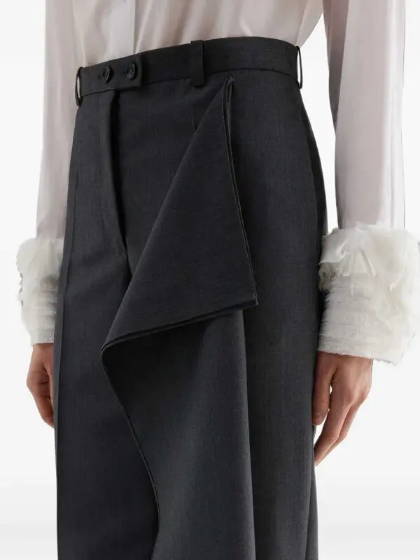 JIL SANDER Fil-à-fil Wool Trousers