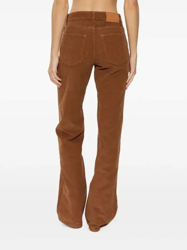 Stella McCartney Corduroy Trousers With Logo Charm