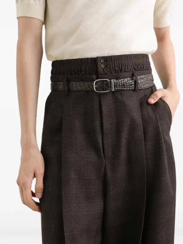 Dolce & Gabbana Glen Wool Check Trousers