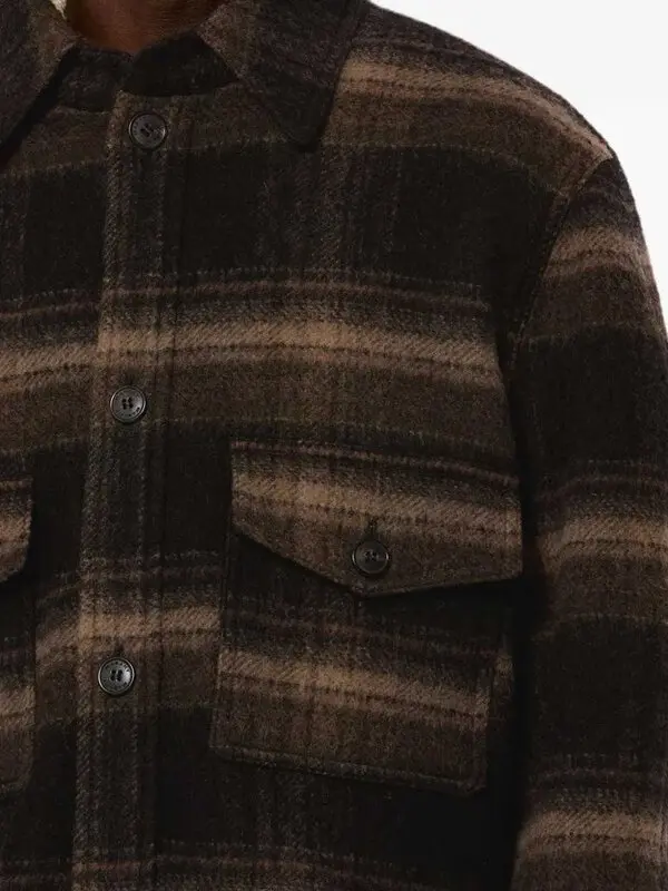 Isabel Marant Étoile Marant Kervon Check Wool-blend Overshirt