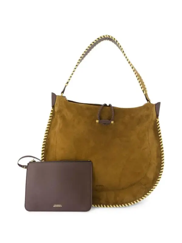 Isabel Marant Étoile Marant Oskan Shoulder Bag With Soft Stitching - Brown
