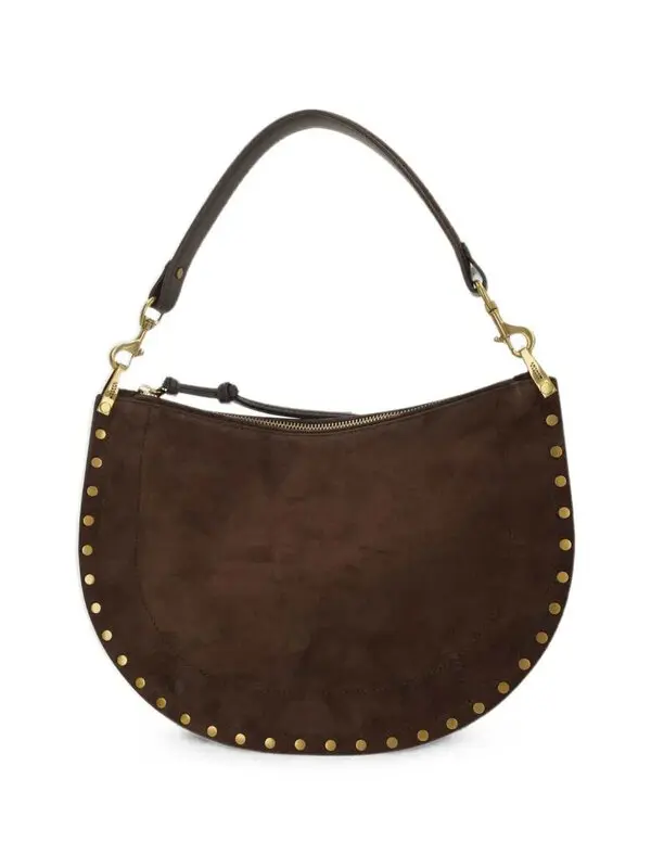 Isabel Marant Étoile Marant Oskan Studded Suede Shoulder Bag - Brown