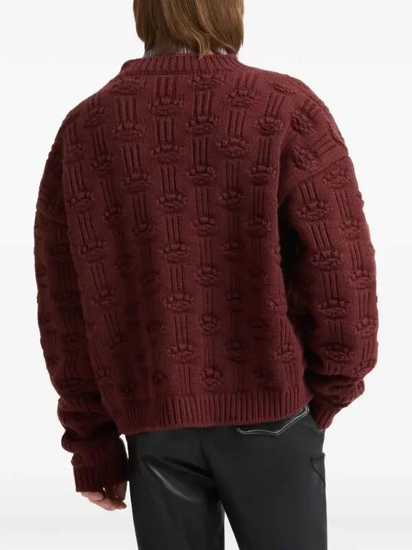 Marni Brown Wool And Cashmere Fisherman Cardigan