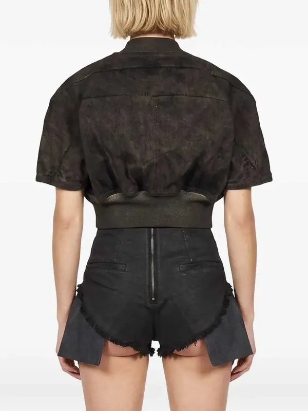 Rick Owens Tatlin Short-sleeved Cropped Jacket