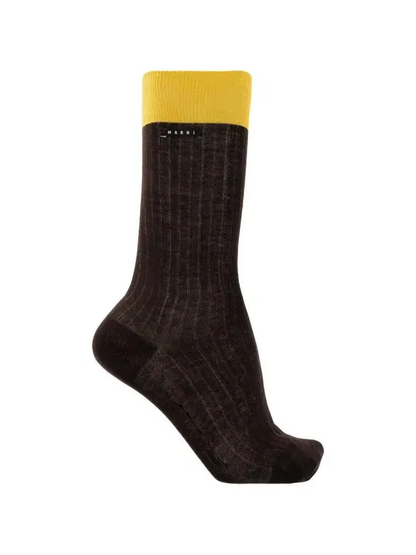 Marni Cotton Socks With Contrasting Cuffs