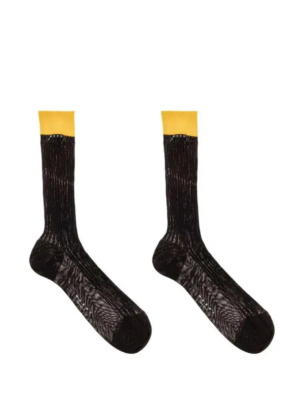 Marni Cotton Socks With Contrasting Cuffs