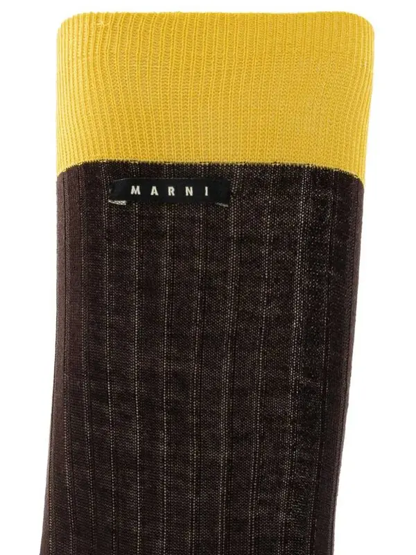 Marni Cotton Socks With Contrasting Cuffs