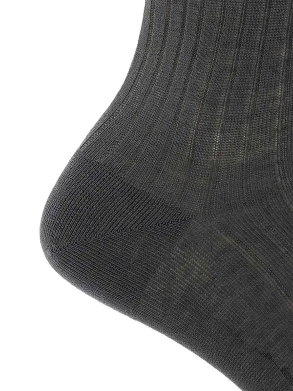 Marni Grey Cotton Socks With Contrasting Cuffs - Gray