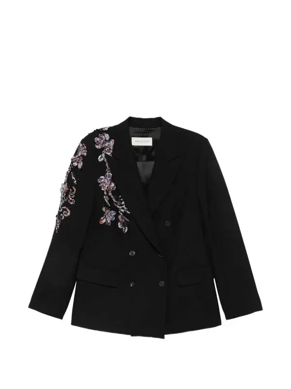 Dries Van Noten Barrysta Emb 4265 M.w. Jacket - Black
