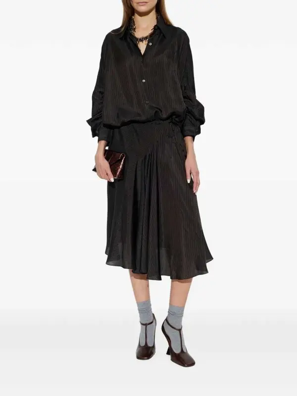 Dries Van Noten Sibanna 4284 W.w. Skirt Dbrn - Brown