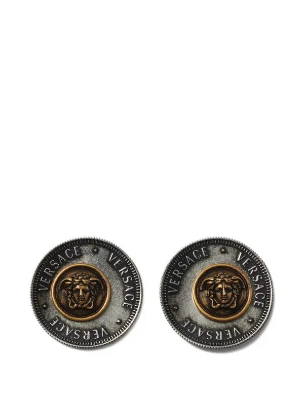 Versace Icon Coins Earrings - Silver