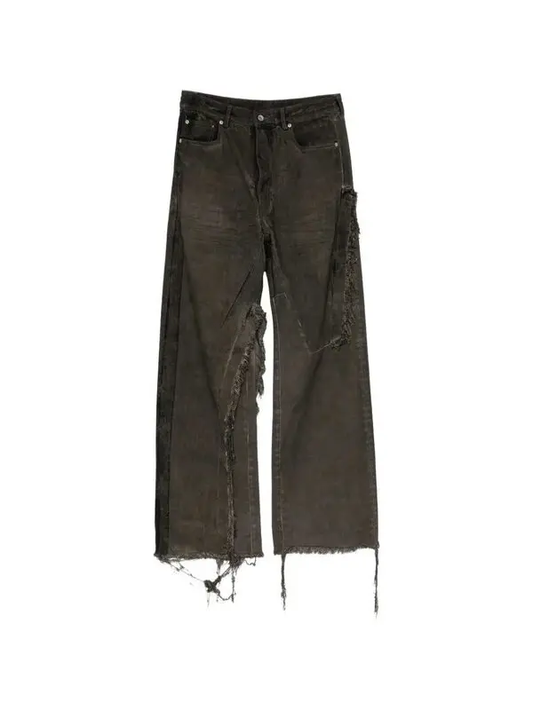 Rick Owens Distressed Wide-leg Jeans