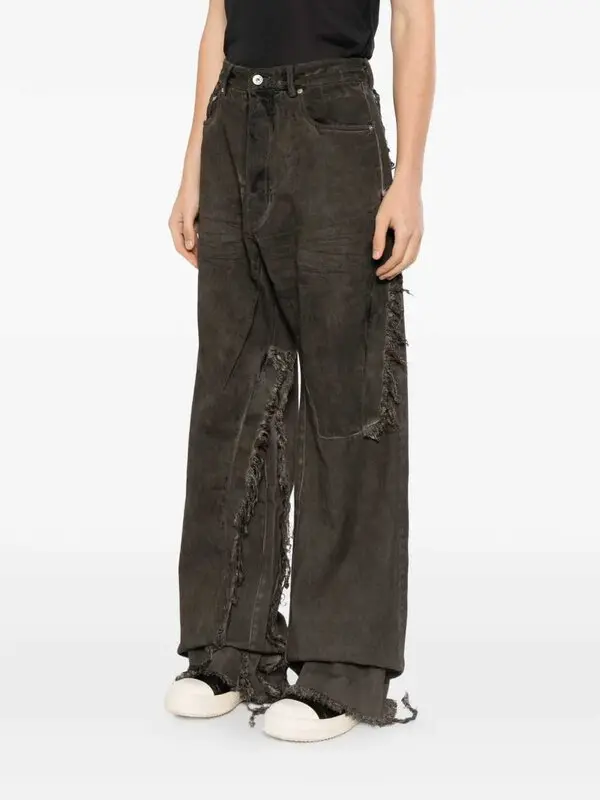 Rick Owens Distressed Wide-leg Jeans