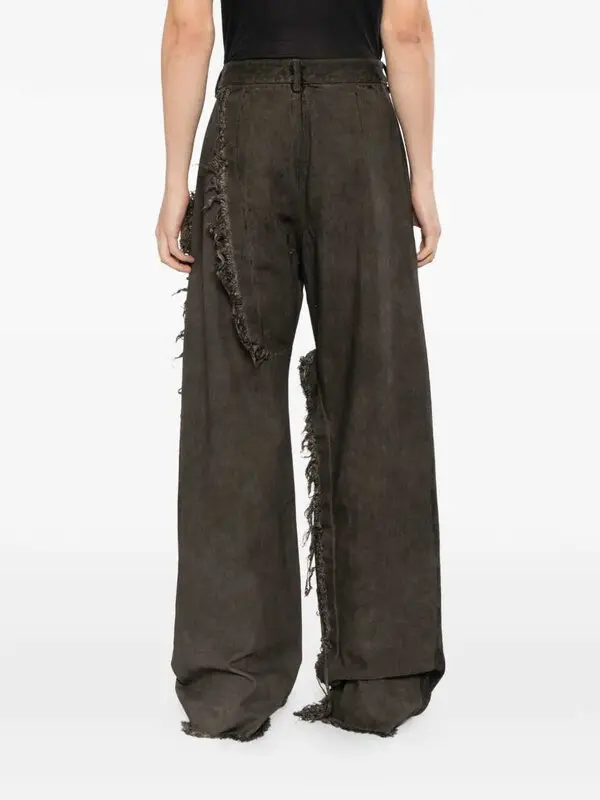 Rick Owens Distressed Wide-leg Jeans