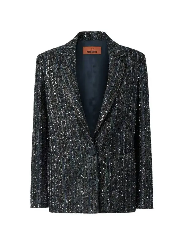 Missoni Striped Sequin Bomber Jacket