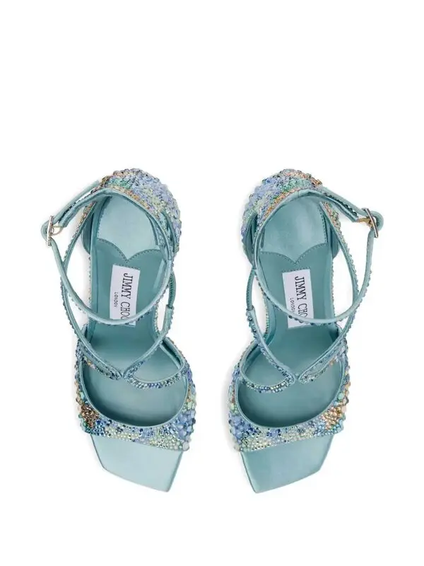 JIMMY CHOO Azia 95 Crystal-embellished Sandals