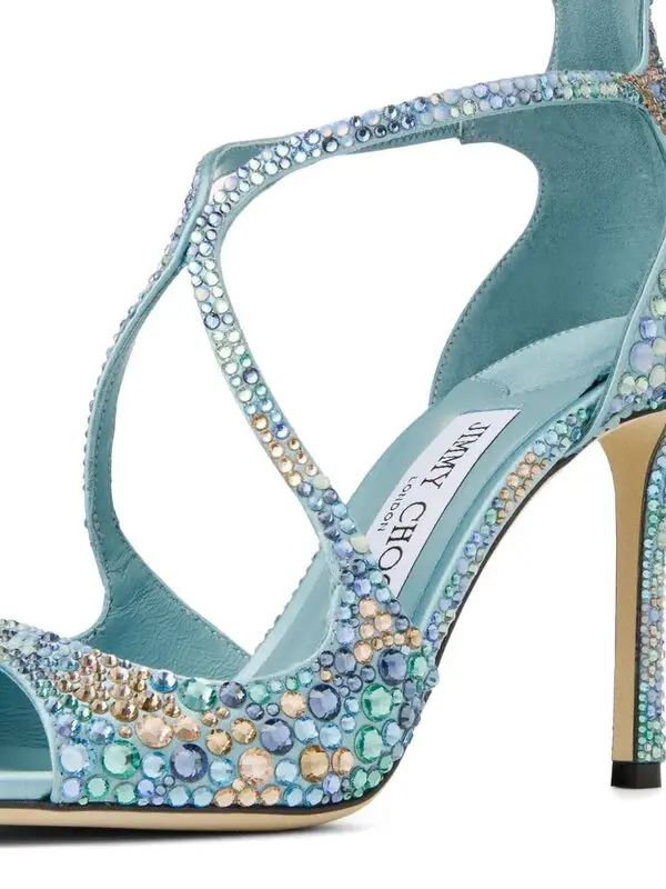 JIMMY CHOO Azia 95 Crystal-embellished Sandals