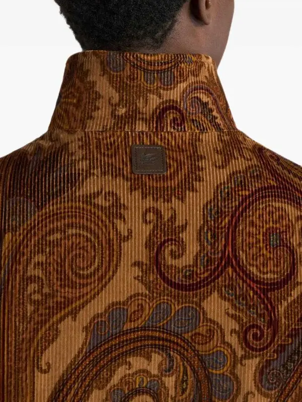 Etro Cotton Corduroy Jacket With Paisley Print