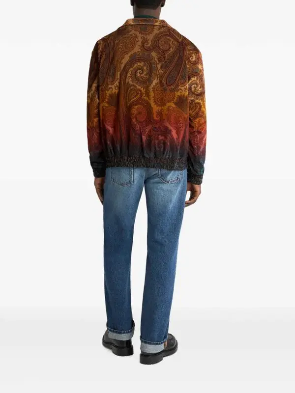 Etro Cotton Corduroy Jacket With Paisley Print - Red
