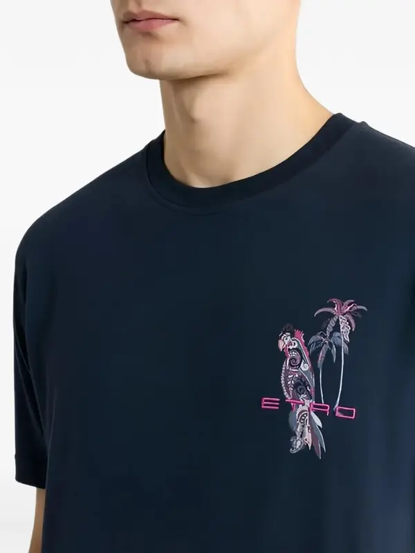 Etro Parrot-embroidered T-shirt