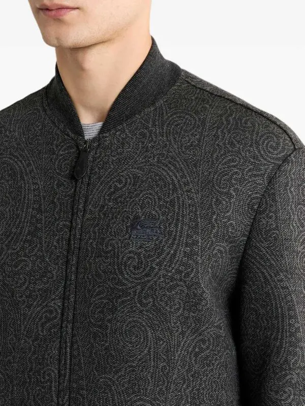 Etro Jacquard Bomber Jacket With Arnica Motif