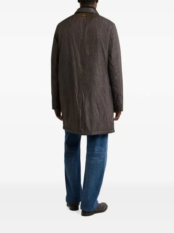 Etro Padded Raincoat With Arnica Motif