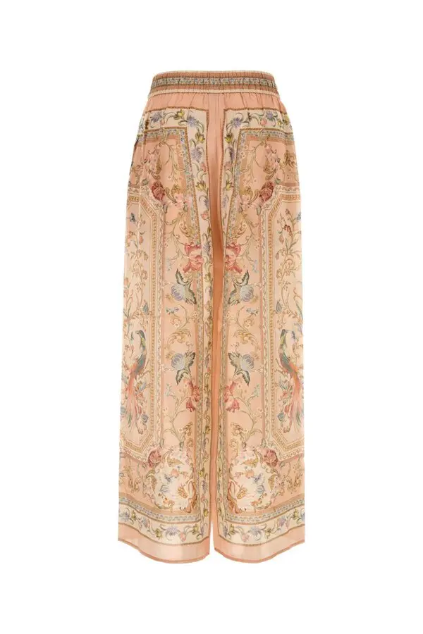 Zimmermann Printed Silk Aloni Wide-leg Pant - Multicolor