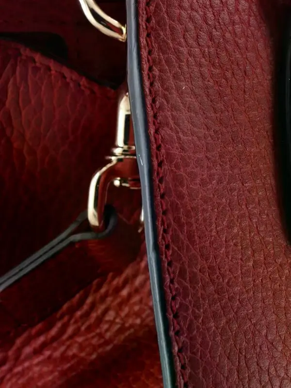 Gucci Soho Convertible Top Handle Leather Small Satchel - Red