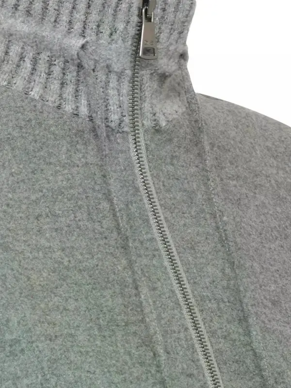 D.exterior Zip-up Bomber Jacket
