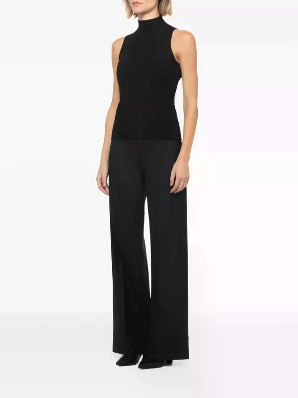 D.exterior Ribbed-knit Sleeveless Top