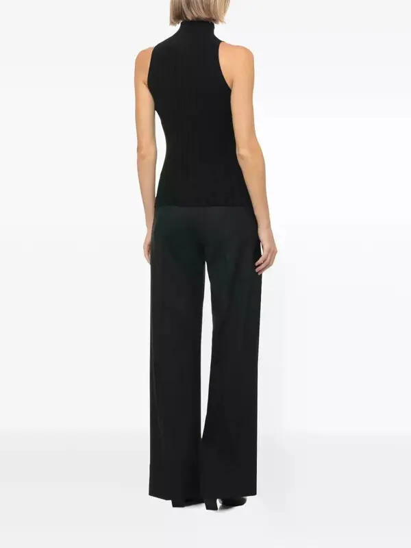 D.exterior Ribbed-knit Sleeveless Top