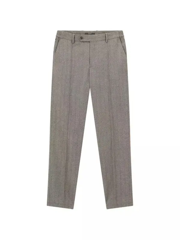 Boggi Milano Trousers In Herringbone Flannel