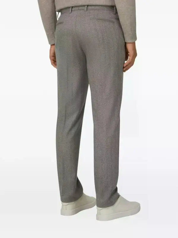 Boggi Milano Trousers In Herringbone Flannel
