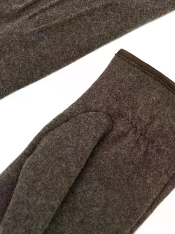 Boggi Milano Gloves In Wool Jersey - Brown