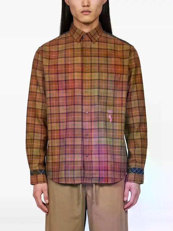 Barbour Check Embroidered-logo Shirt