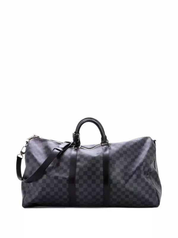 LOUIS VUITTON Keepall Bandouliere Bag Damier Graphite 55 Travel Bag