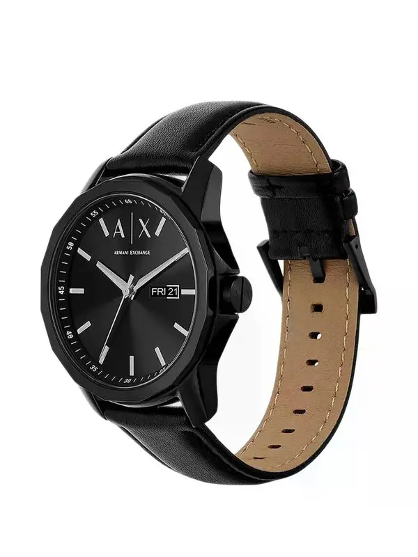 Armani Exchange Faceted-bezel 44mm Watch