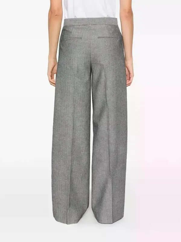 TWINSET Chevron-pattern Wide-leg Trousers