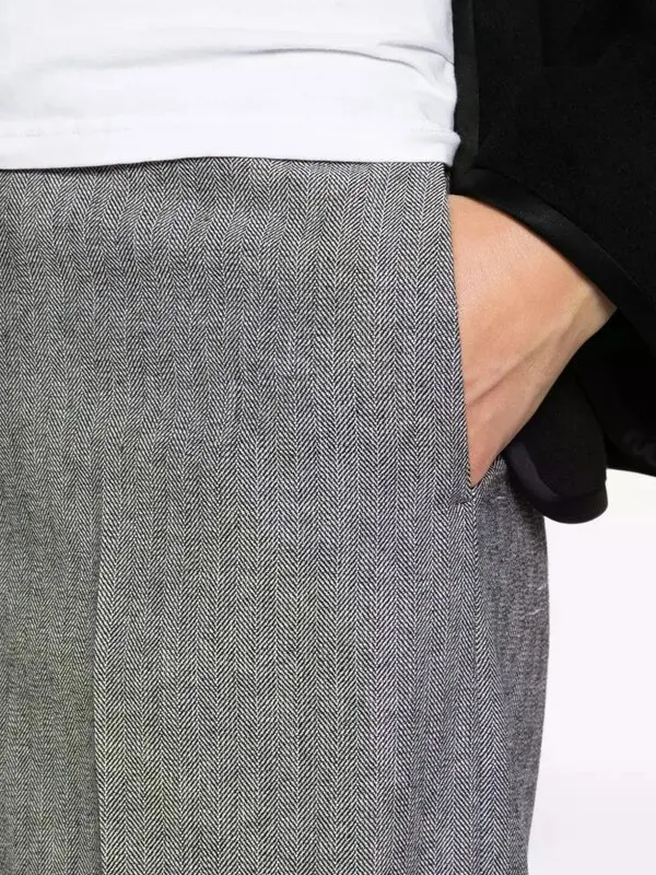 TWINSET Chevron-pattern Wide-leg Trousers
